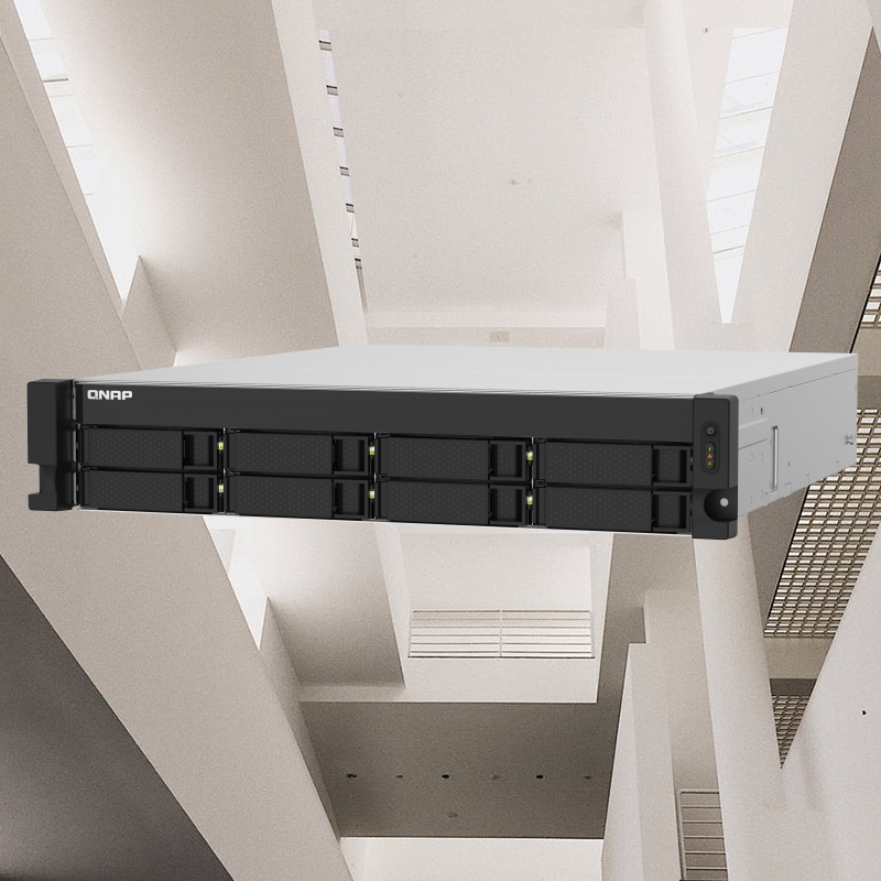 QNAP威联通TS-832PXU-RP-4G八盘位 双电源 配备双10GbE SFP+ 与双 2.5GbE 网络端口 机架式企业级网络存储NAS