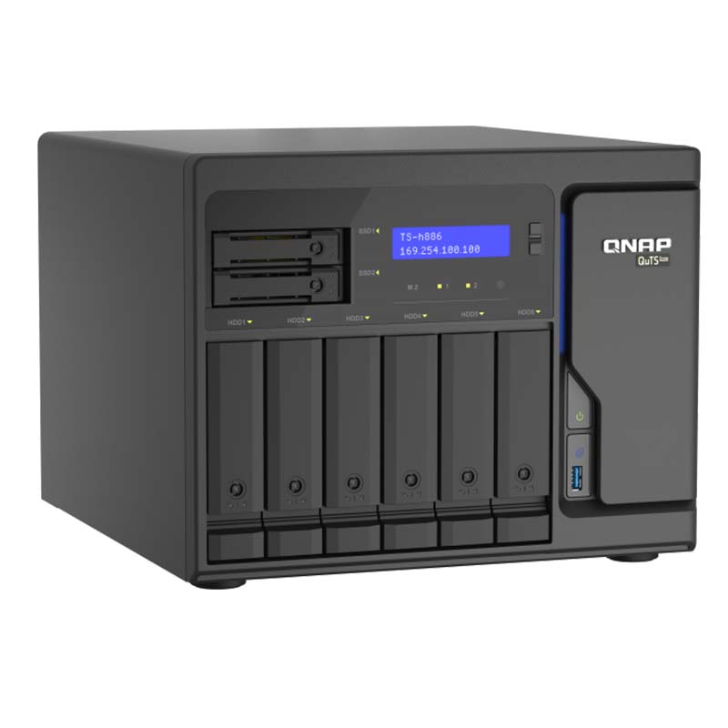 威联通（QNAP）TS-h886 16G Intel® 处理器 八盘位 nas网络存储服务器私有云存储磁盘阵列